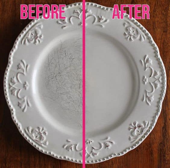 Learn how to easily remove black scratch marks from dinner plates. – I ...